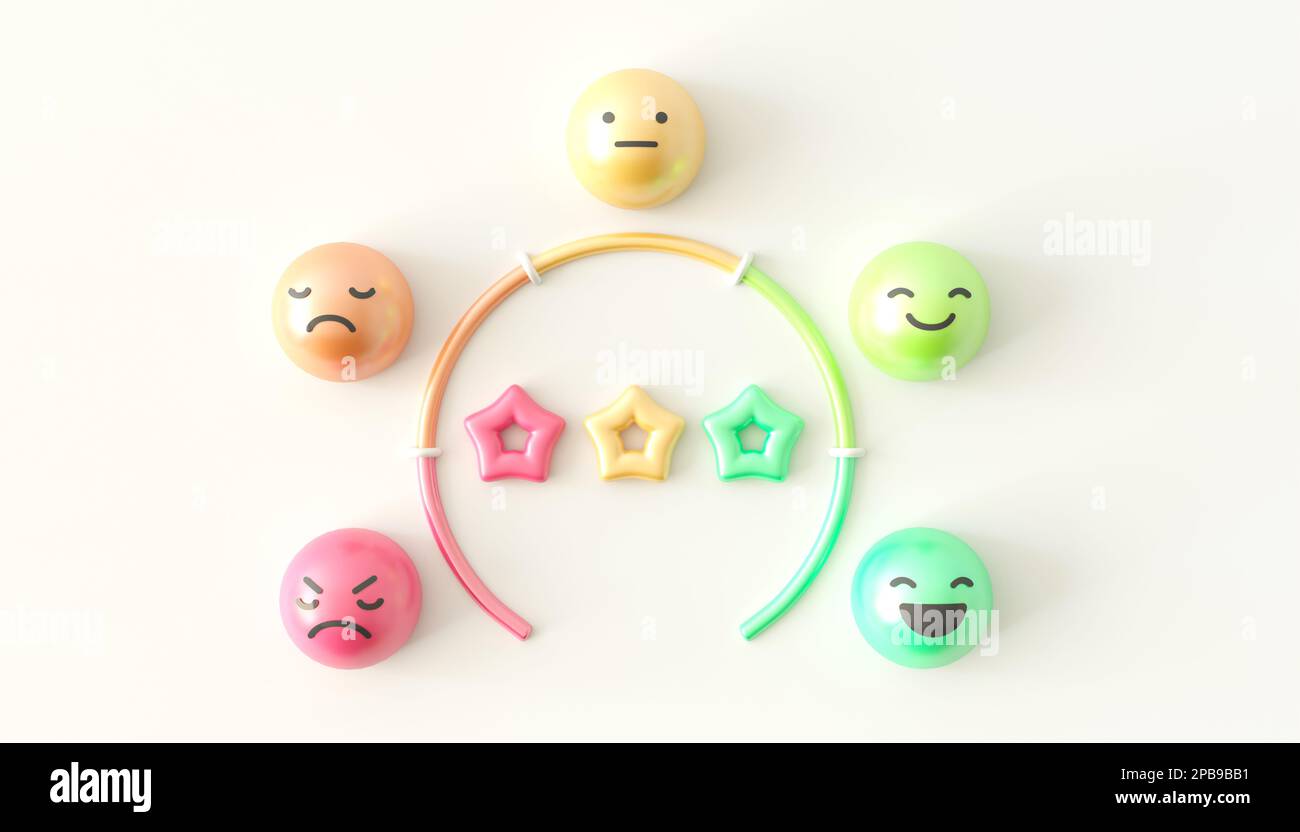 Le client choisit emoji. Émoticônes humeur sur le lecteur de ...