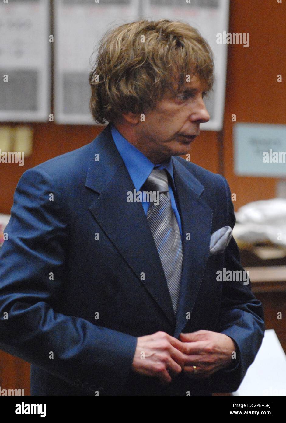 Music producer Phil Spector is shown during his murder trial at Los ...