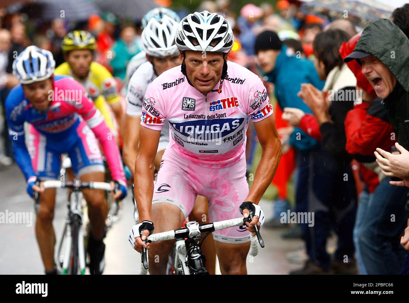 Italy's Danilo Di Luca pedals during the 15th stage of the Giro, Tour of Italy cycling race ...