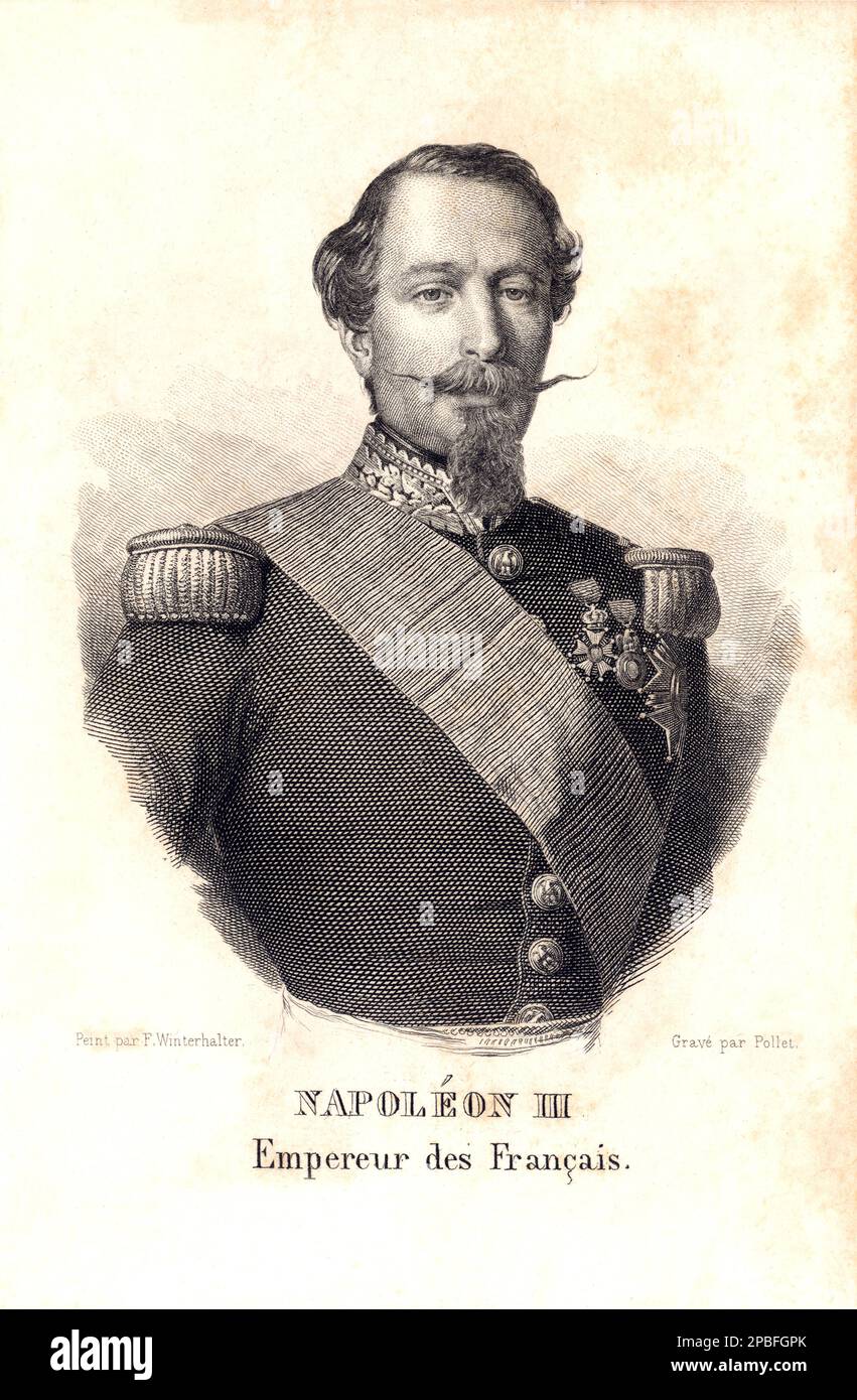 1856 : l'empereur français NAPOLÉON III ( Paris 1808 - Chislehurst 1873 ...