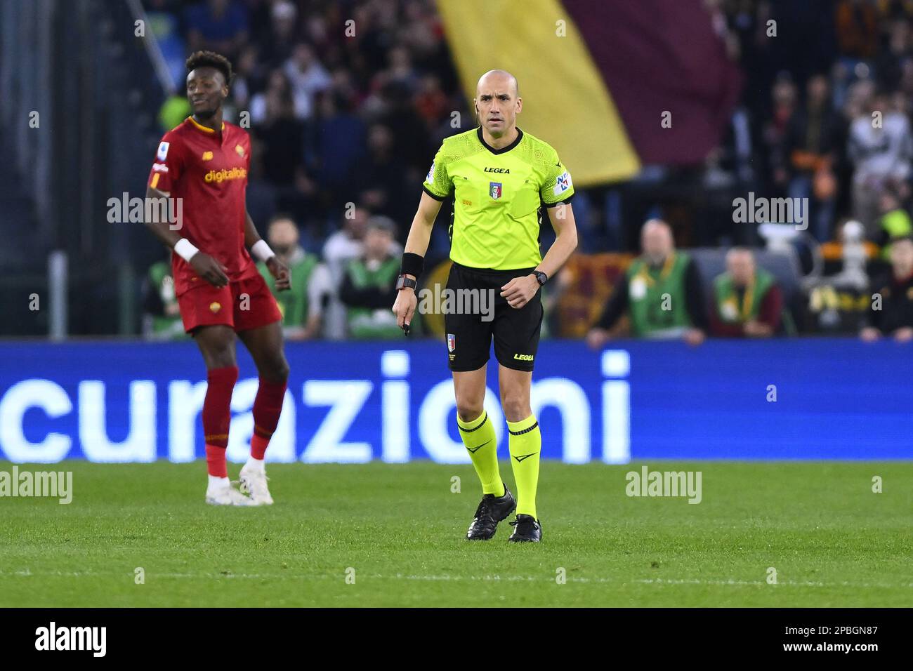 Arbitre Michael Fabbri pendant les 26th jours de la Serie A ...