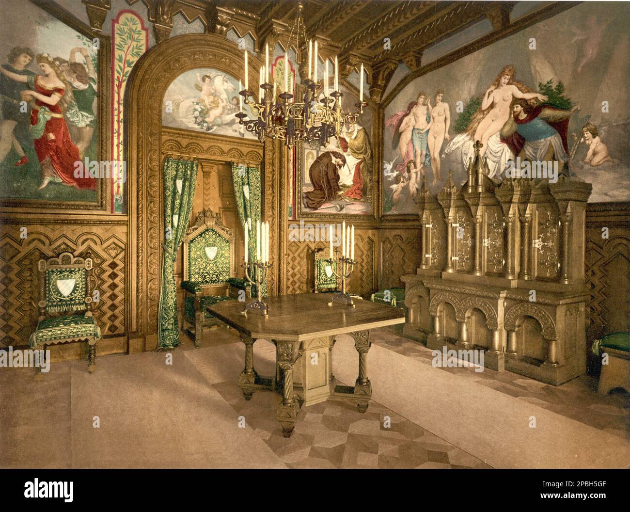 1864 CA , Bavière , Allemagne :le château de SCHLOSS NEUSCHWANSTEIN ...