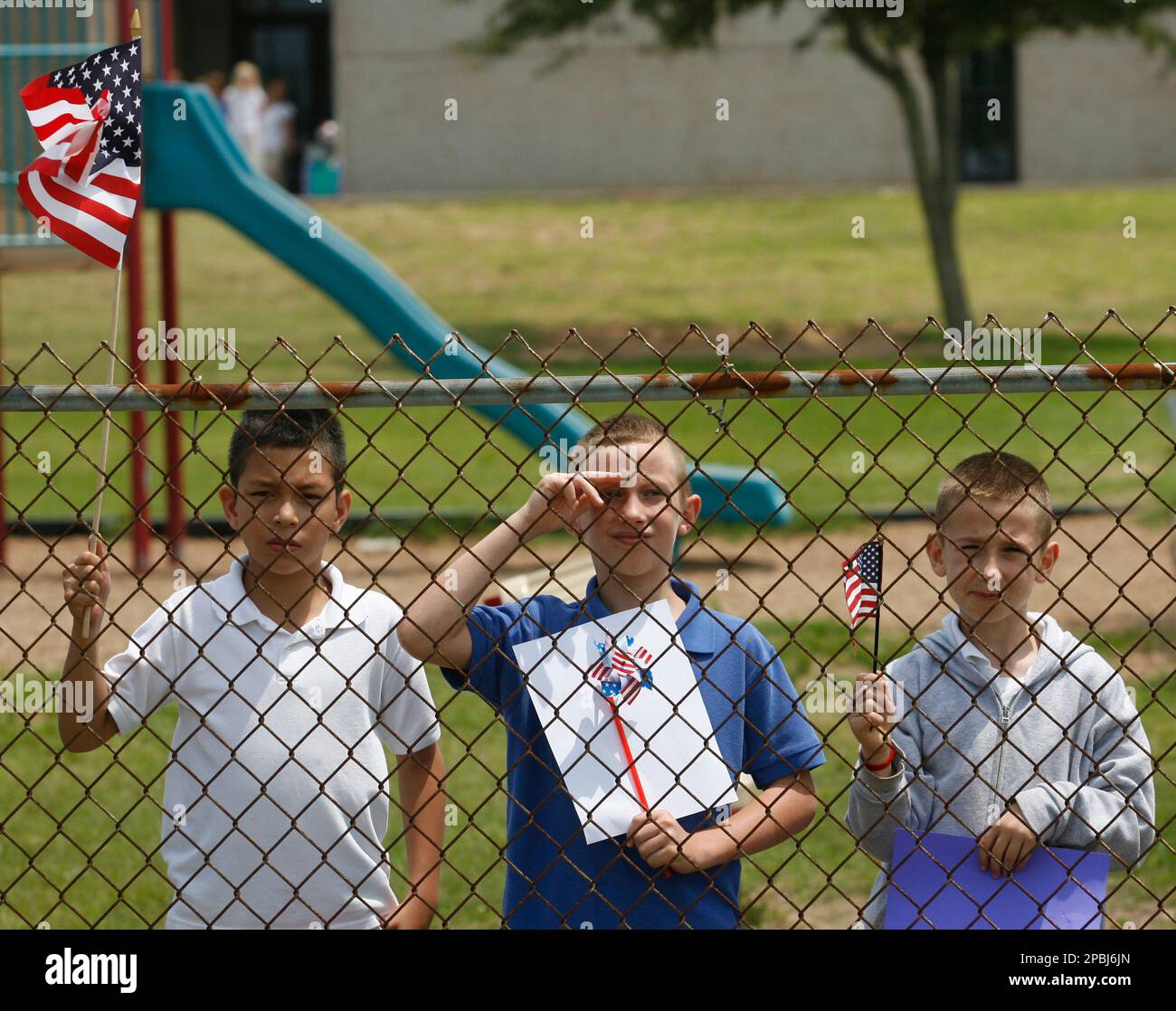 Second graders Victor Hernandez, Christopher Hebert and Harold Abdul ...