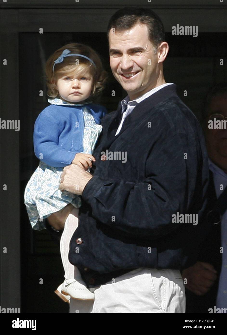 Spain's Crown Prince Felipe smiles as he arrives at the Ruber ...