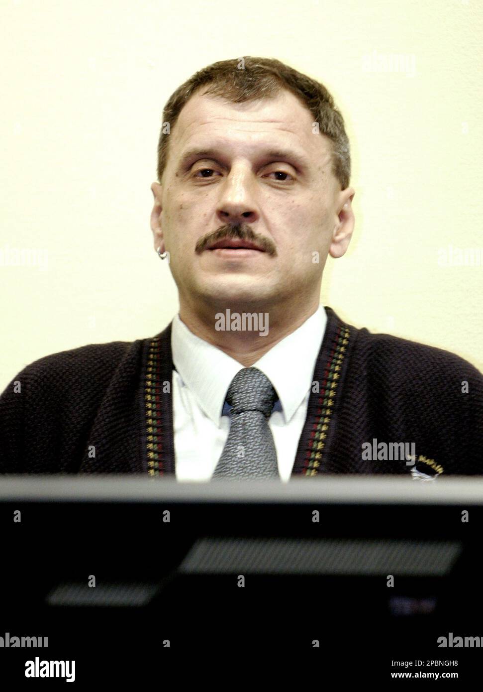 Former Bosnian Croat special forces soldier Miroslav Bralo awaits his appeals sentence at the ...