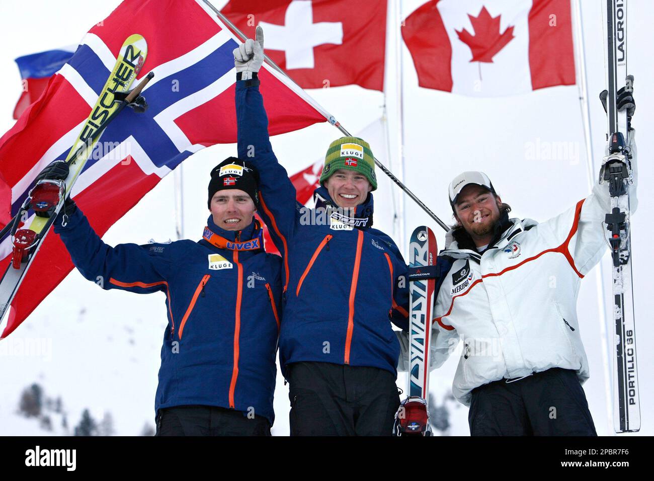 From left to right: Silver medalist Boerge Soevik of Norway, gold ...