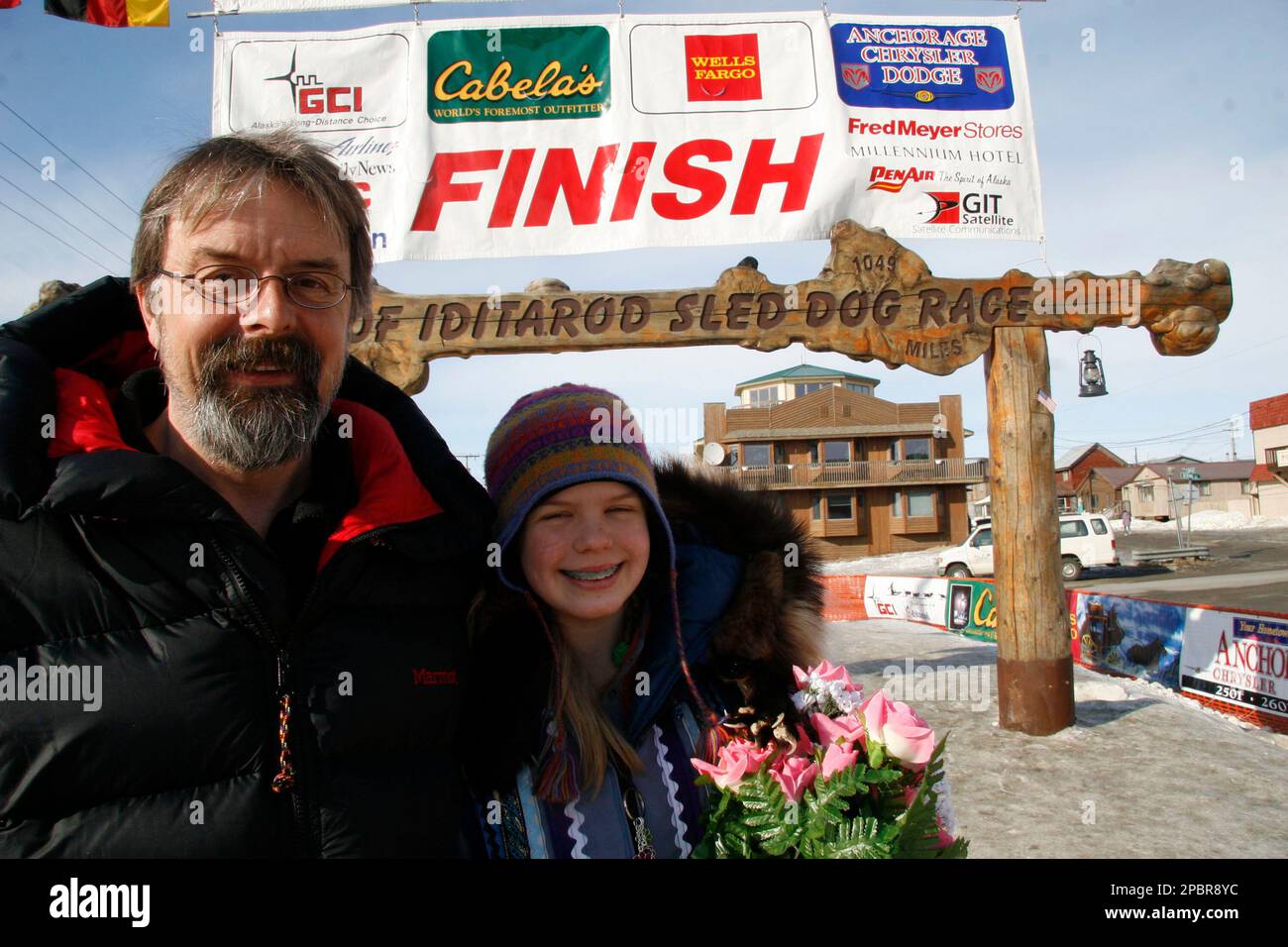 Dave Monson, left, husband of the late Iditarod Trail Sled Dog Race ...