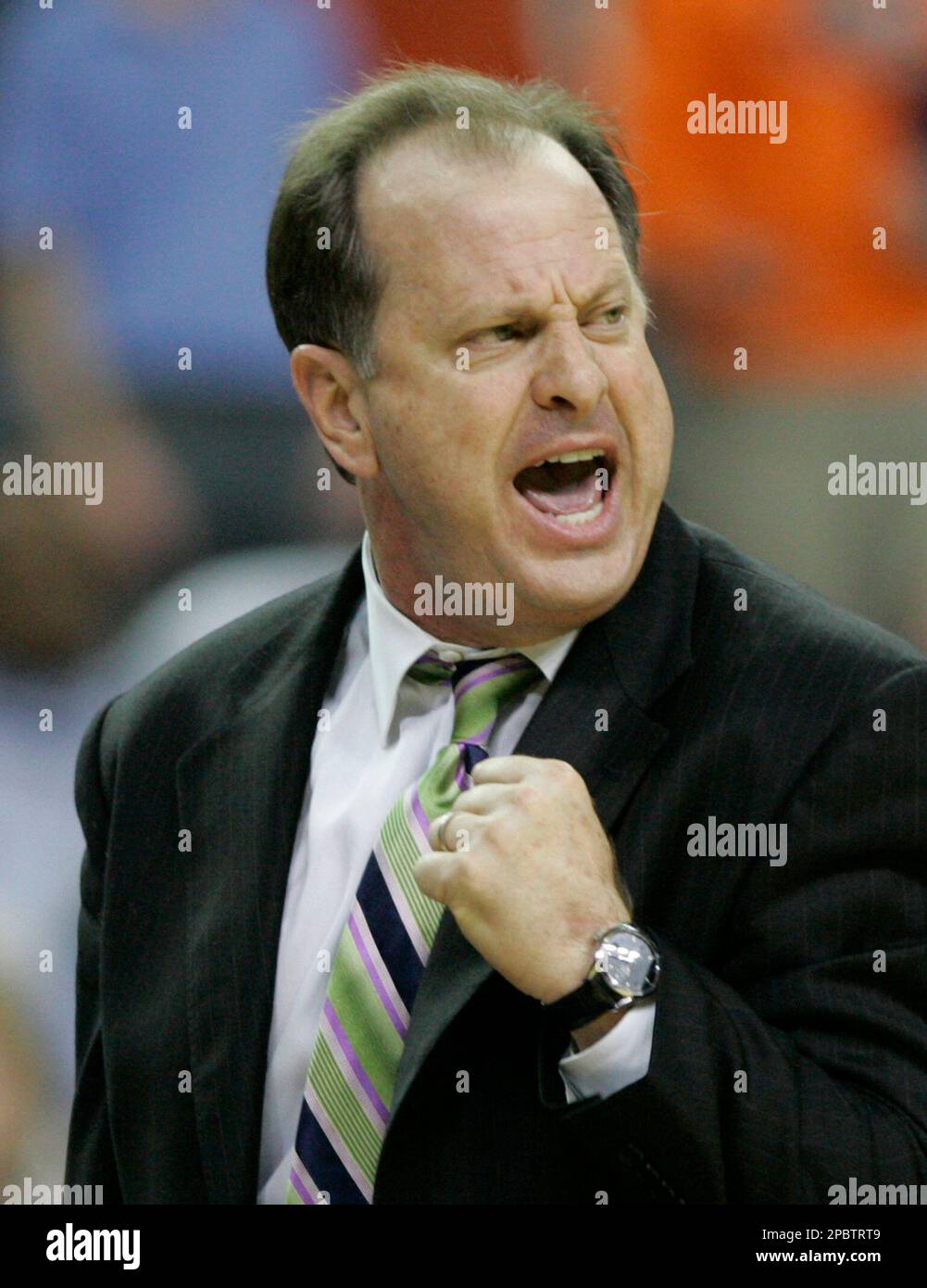 LSU's head coach John Brady celebrates after their 76-67 overtime ...