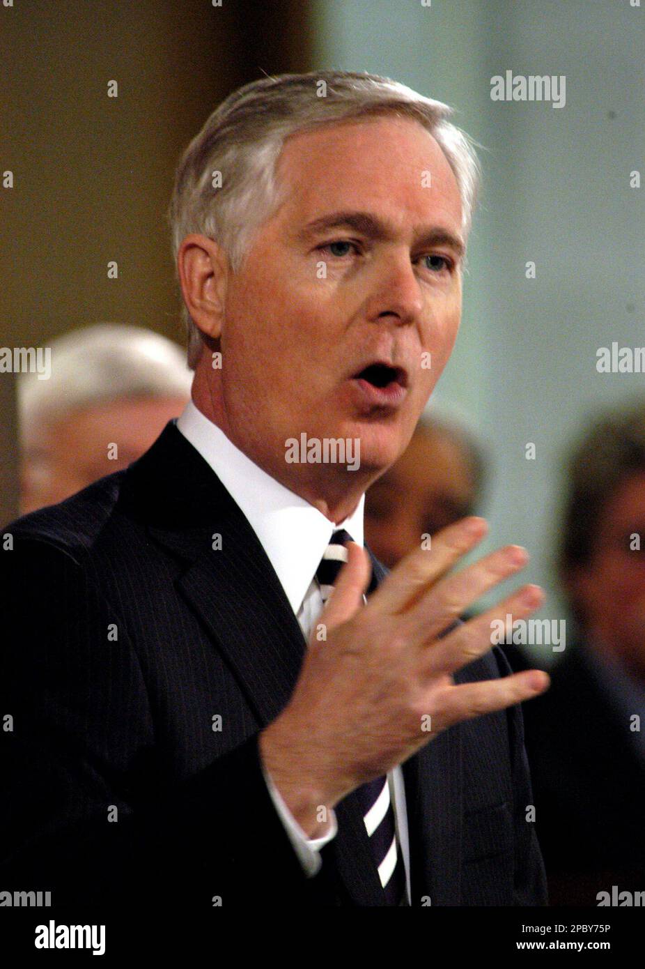 North Carolina Gov. Mike Easley gives his State of the State address ...