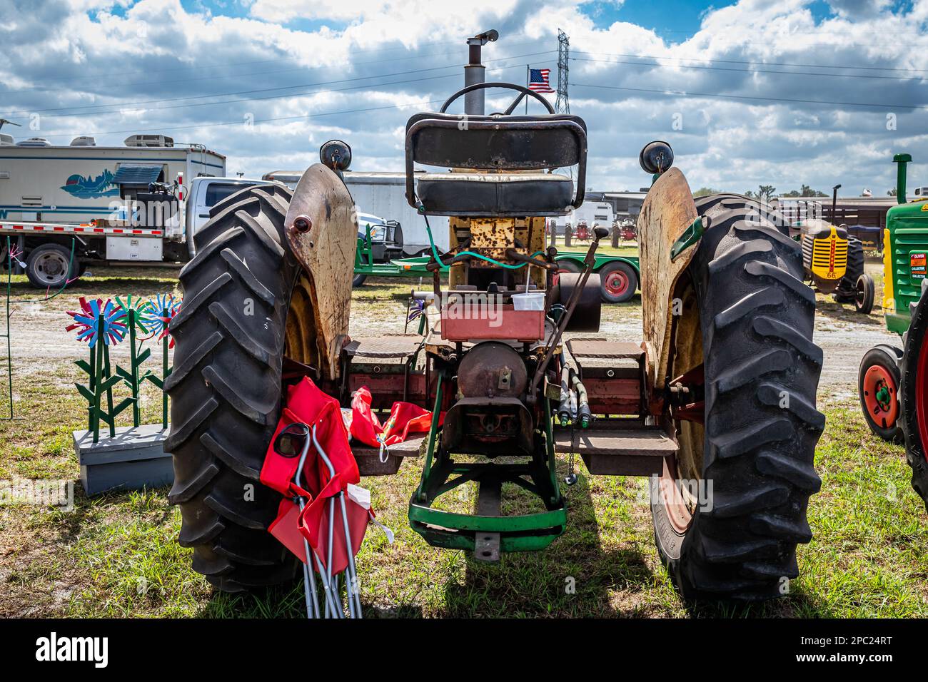 Fort Meade, FL - 26 février 2022 : vue arrière à haute perspective d'un ...
