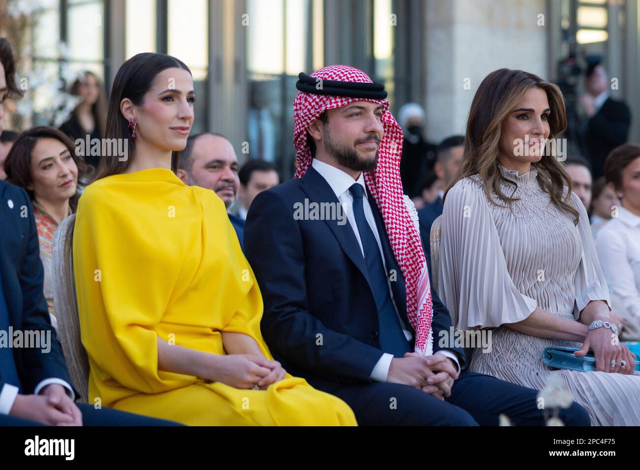 Amman, Jordanie. 11th avril 2023. Le prince héritier de Jordanie Hussein (ou Al Hussain) bin ...