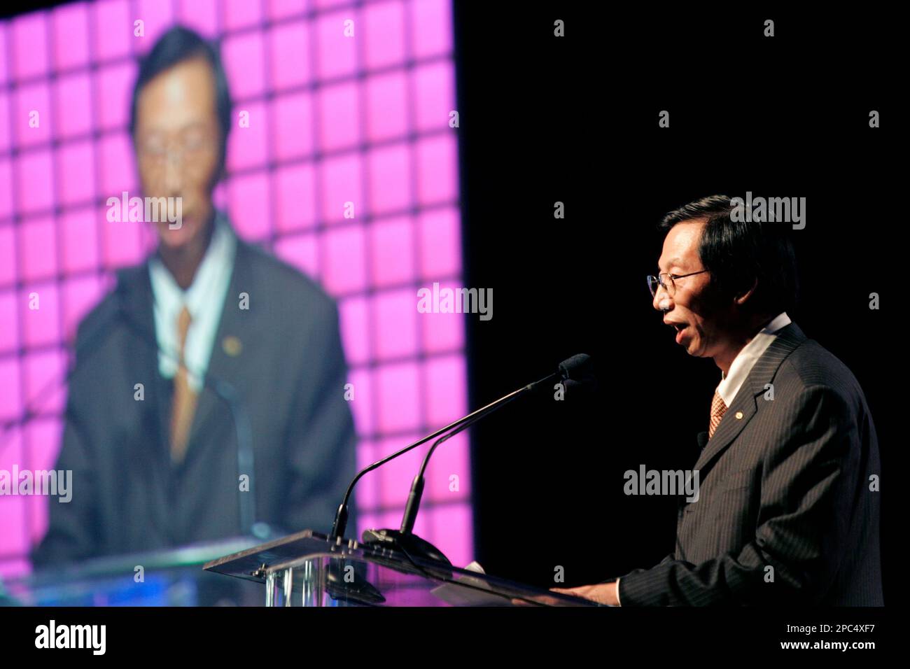Changfeng Group chairman Li Jianxin addresses the media at the North ...