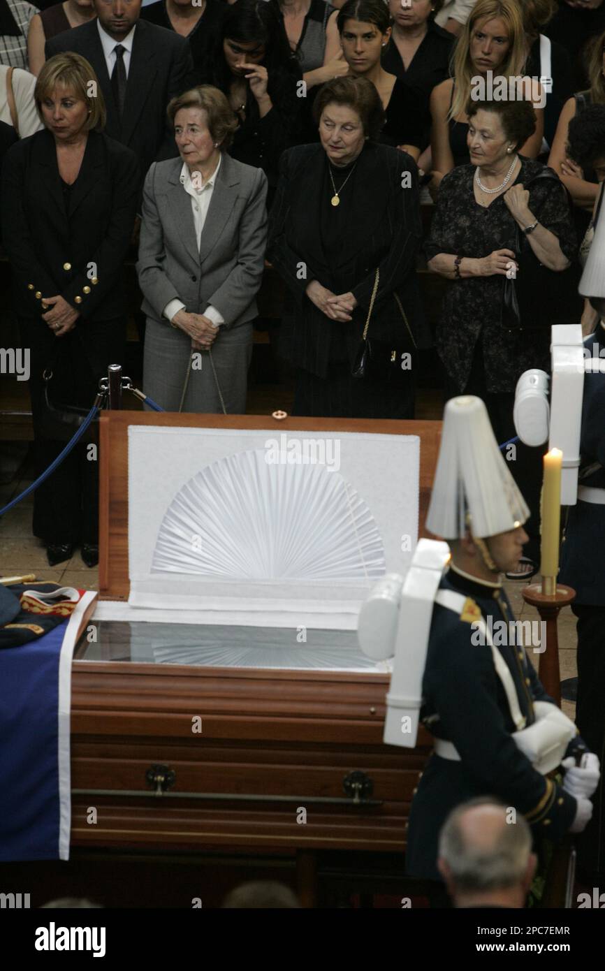 Lucia Hiriart de Pinochet, second from right, wife of former military ...