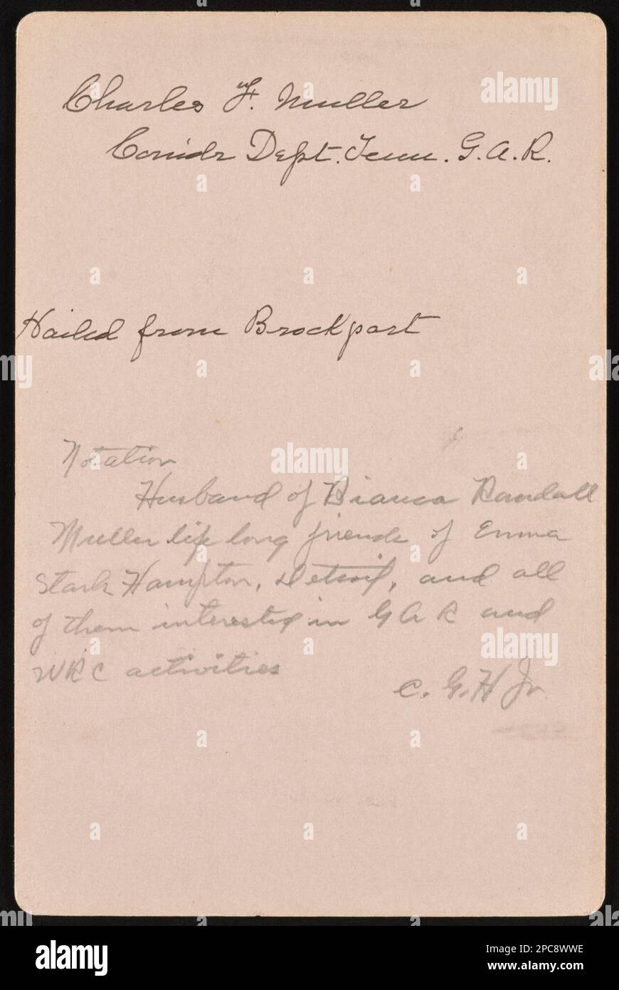 Ancien combattant de la guerre civile Charles F. Muller of Co F, 14th ...