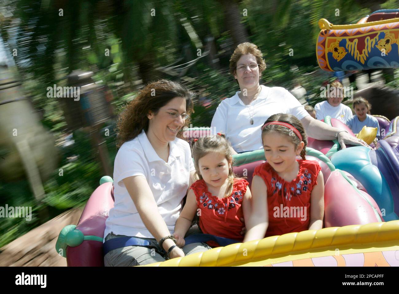 Maria Wiener, left, her children Theadora, 3, and Mikayla, 7, and her ...
