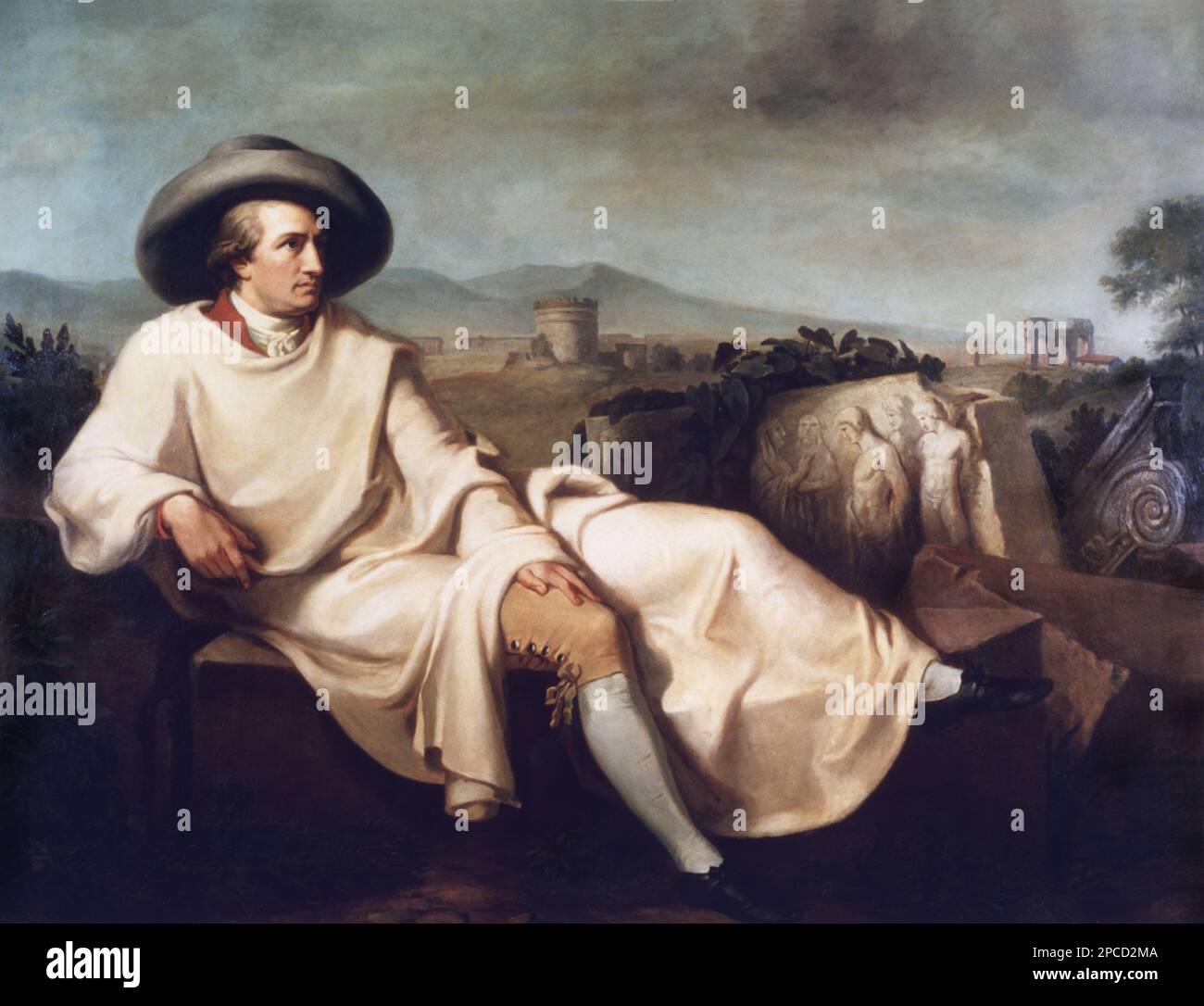 Le poète allemand Johann Wolfgang von GOETHE ( 1749 - 1832 ) , portrait ...