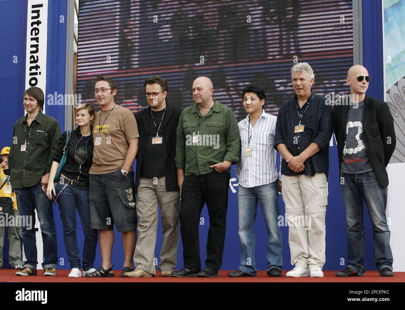 From left, Lithuania's director Kristijonas Vildziunas of the movie ...