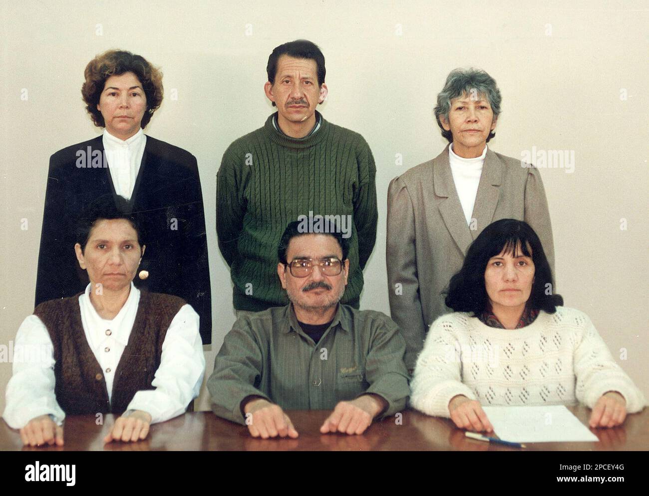 In this undated file photo, from left to right standing, Angelica Salas ...