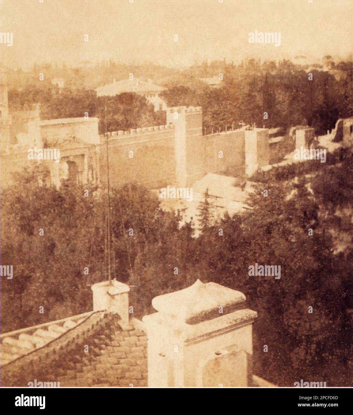 1870 , 20 SEPTEMBRE , ROMA , ITALIE : LA BRÈCHE DI PORTA PIA . Photo de ...