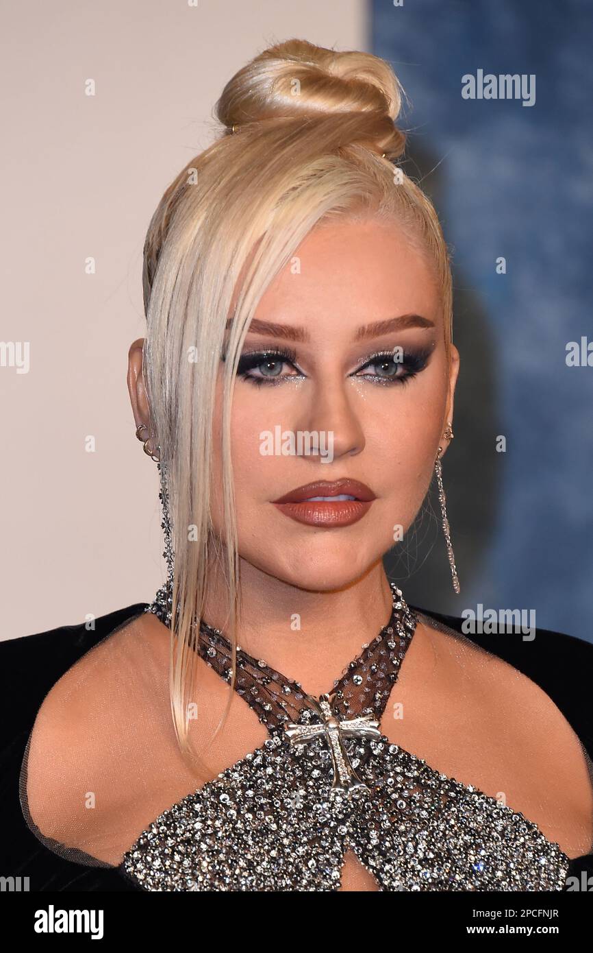 LOS ANGELES - 12 MARS : Christina Aguilera à la Vanity Fair Oscar Party ...