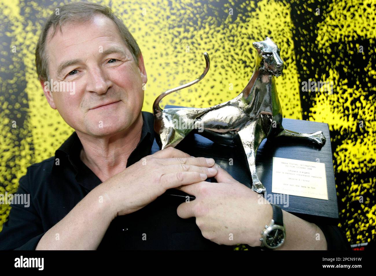 German actor Burghart Klaussner poses with the Leopard for the Best ...