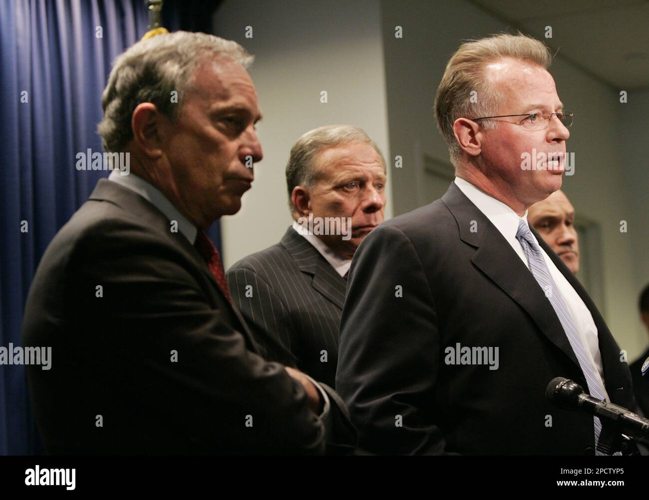 Assistant director of the FBI Mark Mershon, right, answers questions ...