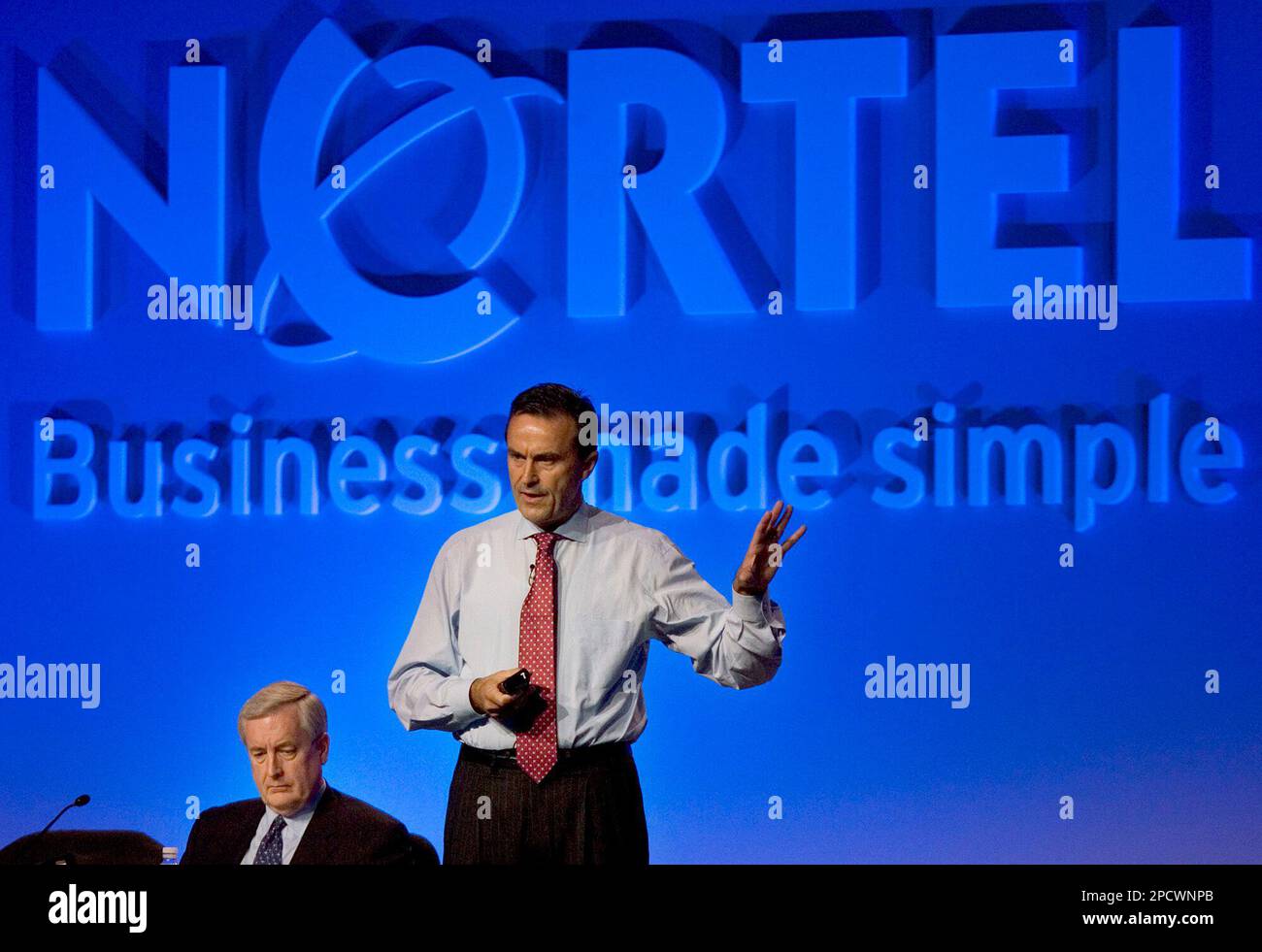 Nortel President and CEO Mike Zafirovski delivers his remarks as chief ...