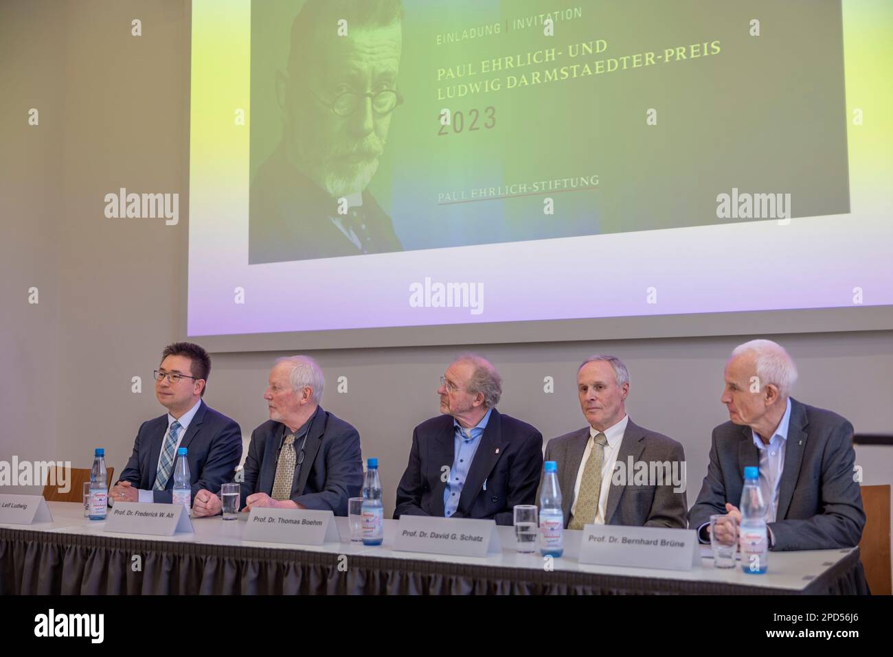14 mars 2023, Hesse, Francfort-sur-le-main: Leif S Ludwig (l-r ...