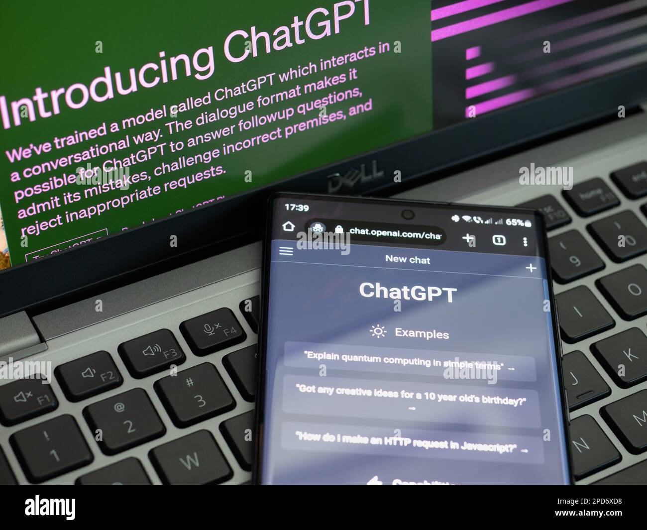 ChatGPT ; GPT ; ai ; OpenAI ; chat ; chatbot; écran; concept ...