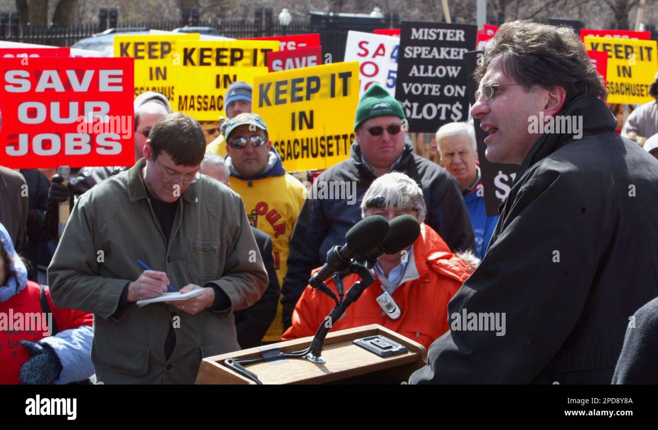 Revere, Mass., Mayor Thomas Ambrosino speaks, Monday, March 20, 2006 ...