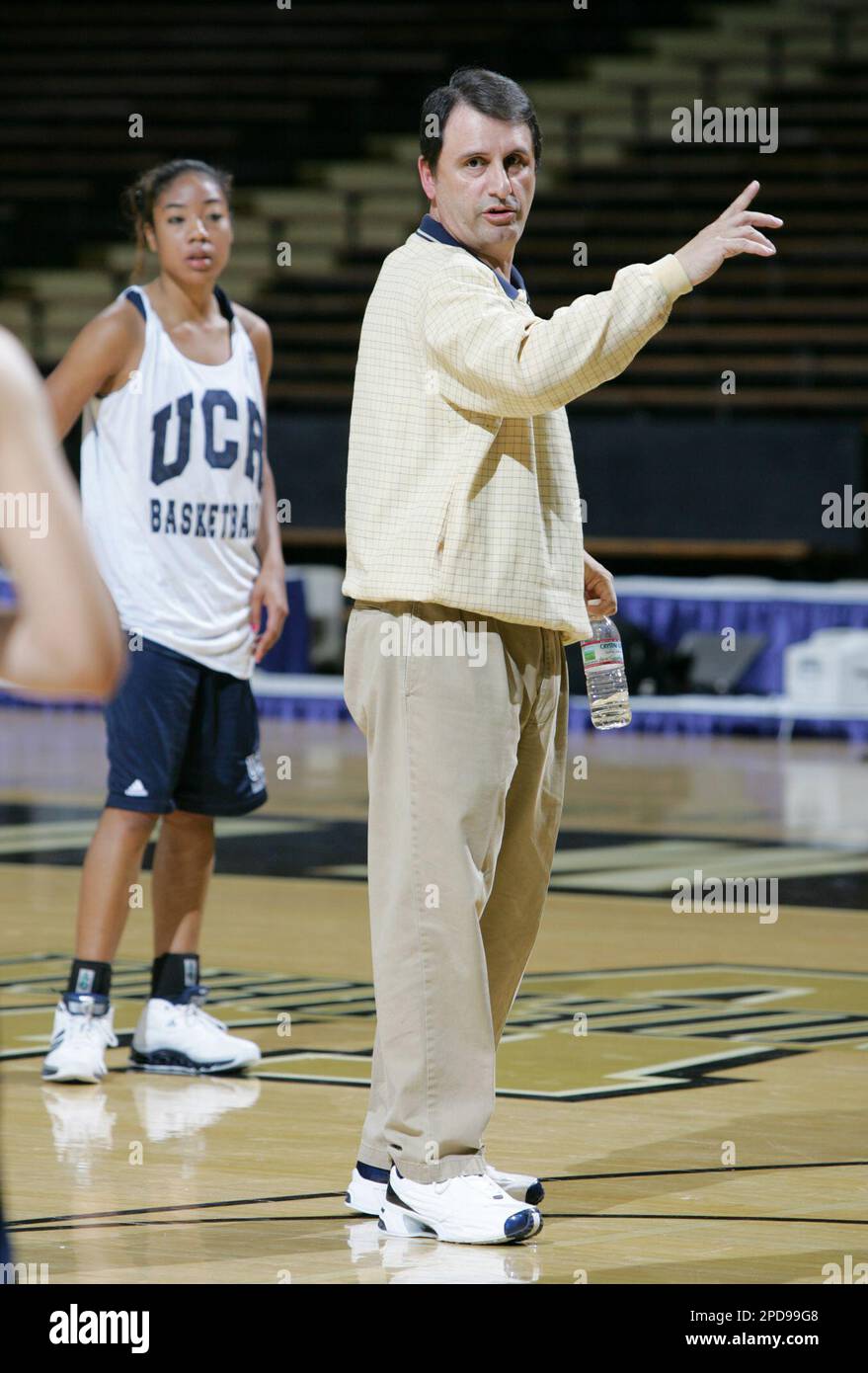 UC Riverside coach John Margaritis provides direction in front of ...