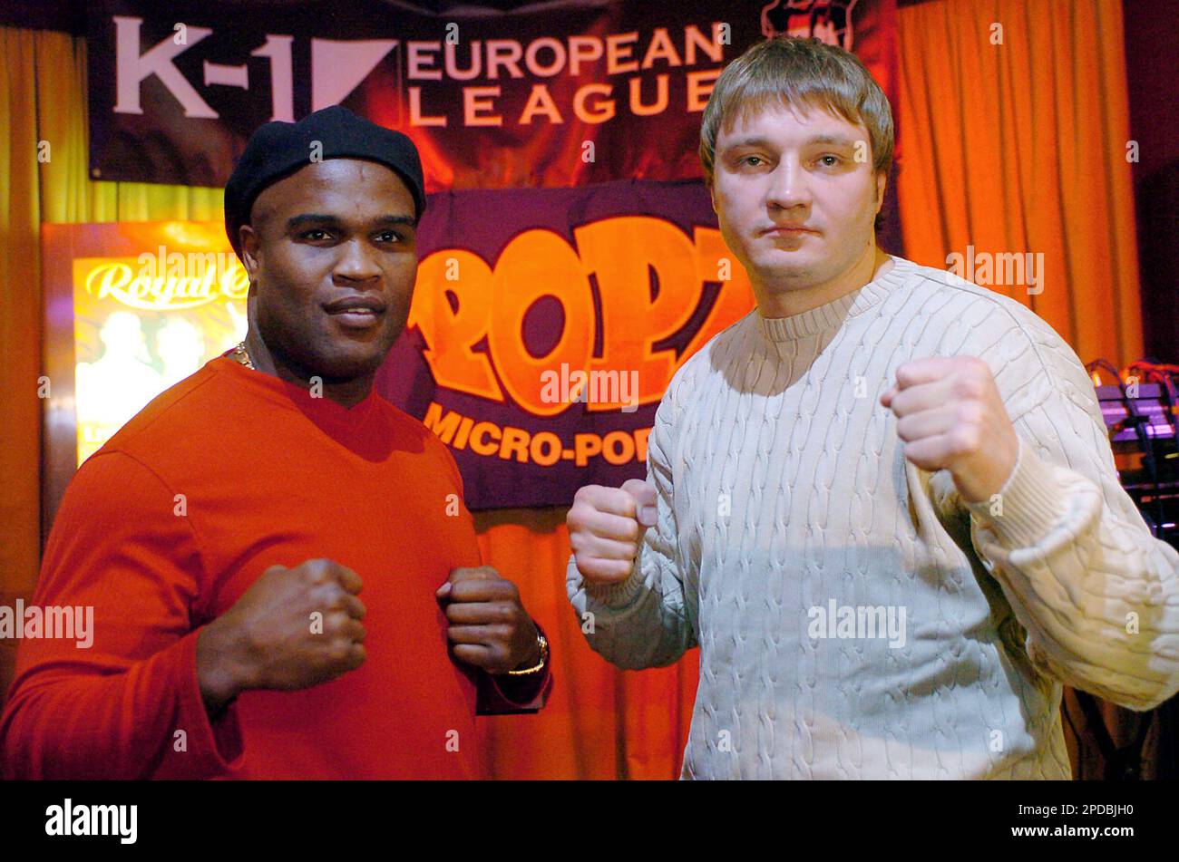 Gary Goodridge of Trinidad and Tobago, left, and Aleksei Ignashov of ...