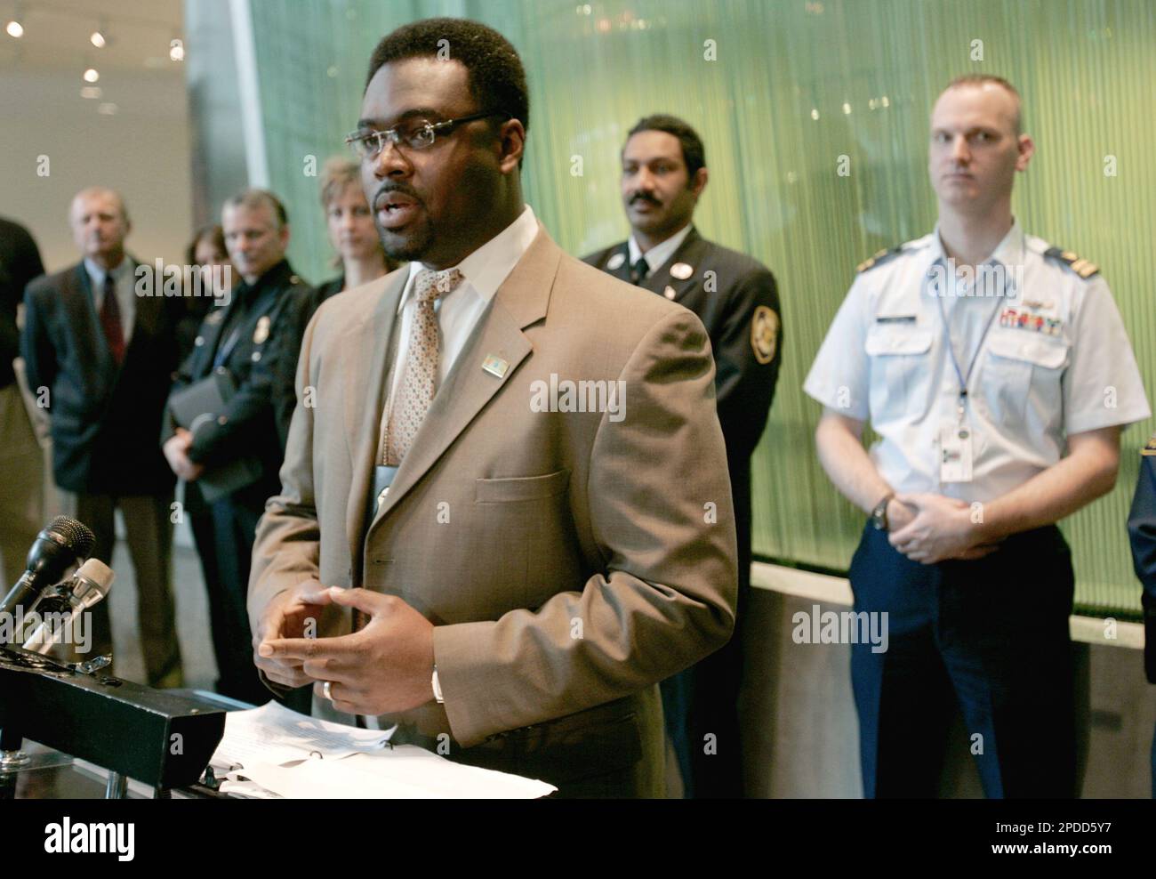 James Tate, Detroit's Second Deputy Chief of Police, talks during a ...