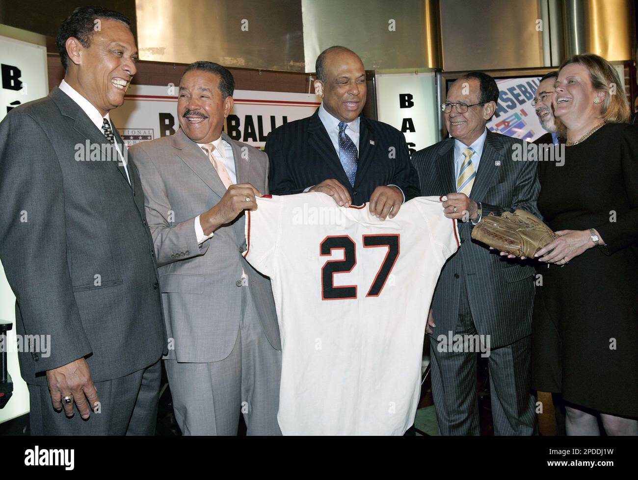 From left, Latino Baseball Hall of Famers Tony Perez, Juan Marichal ...