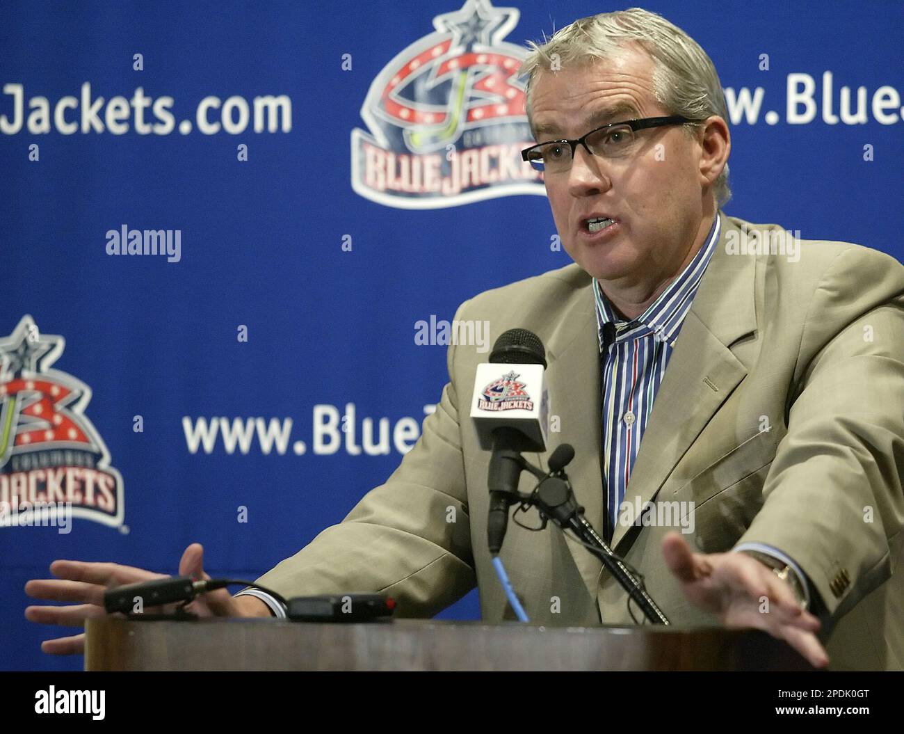 Columbus Blue Jackets general manager and president Doug MacLean ...