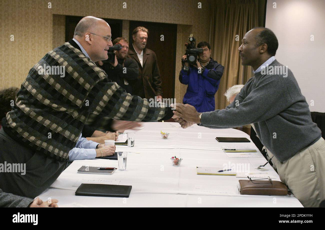 Charles Bofferding, left, executive director of of the Society of ...