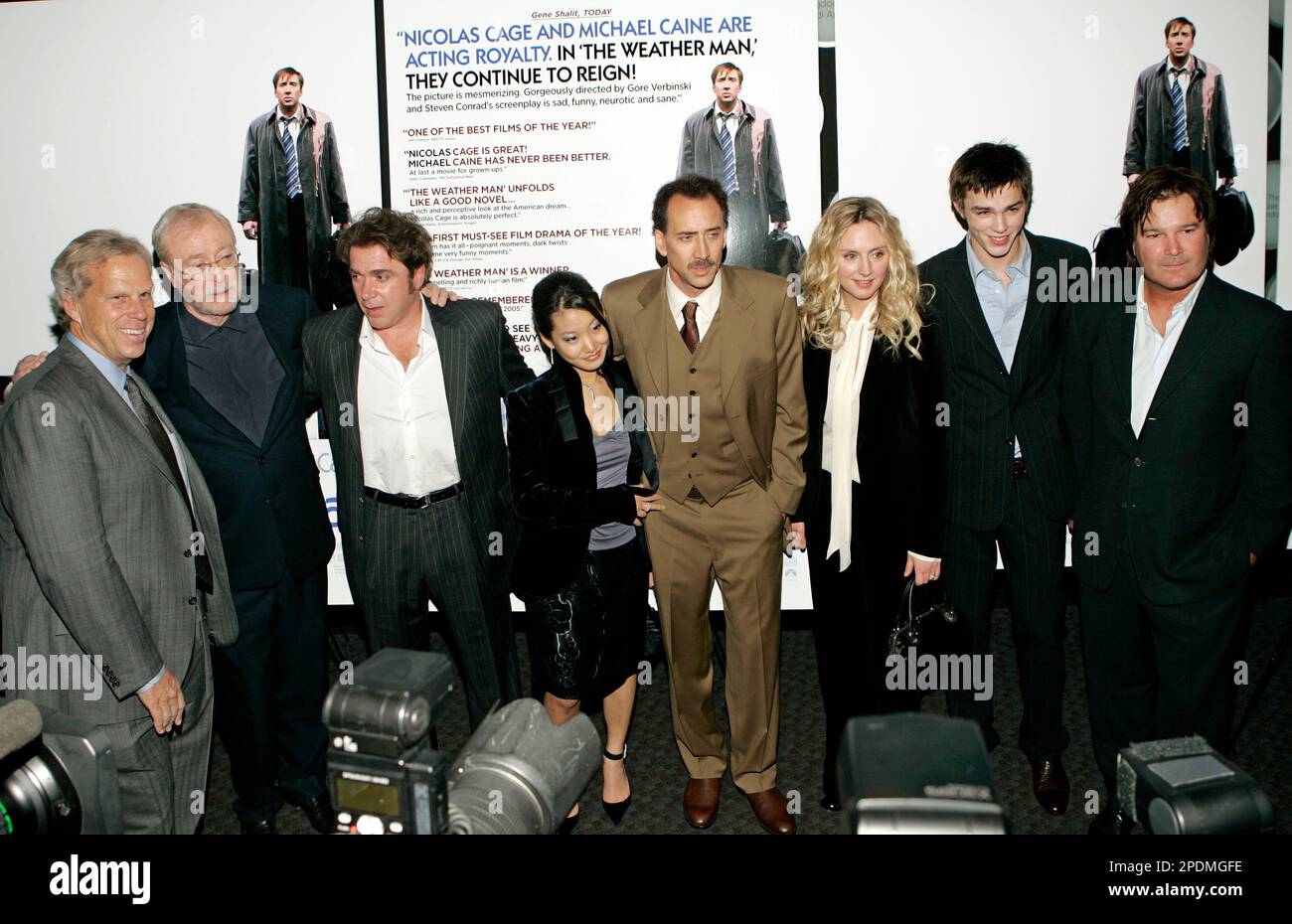 From left, producer Steve Tisch, co-star Michael Caine, actor Michael ...