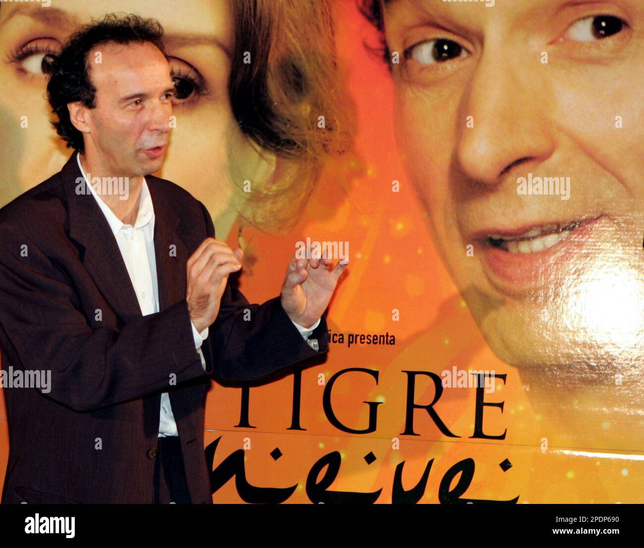 Italian Actor and director Roberto Benigni arrives for the presentation ...