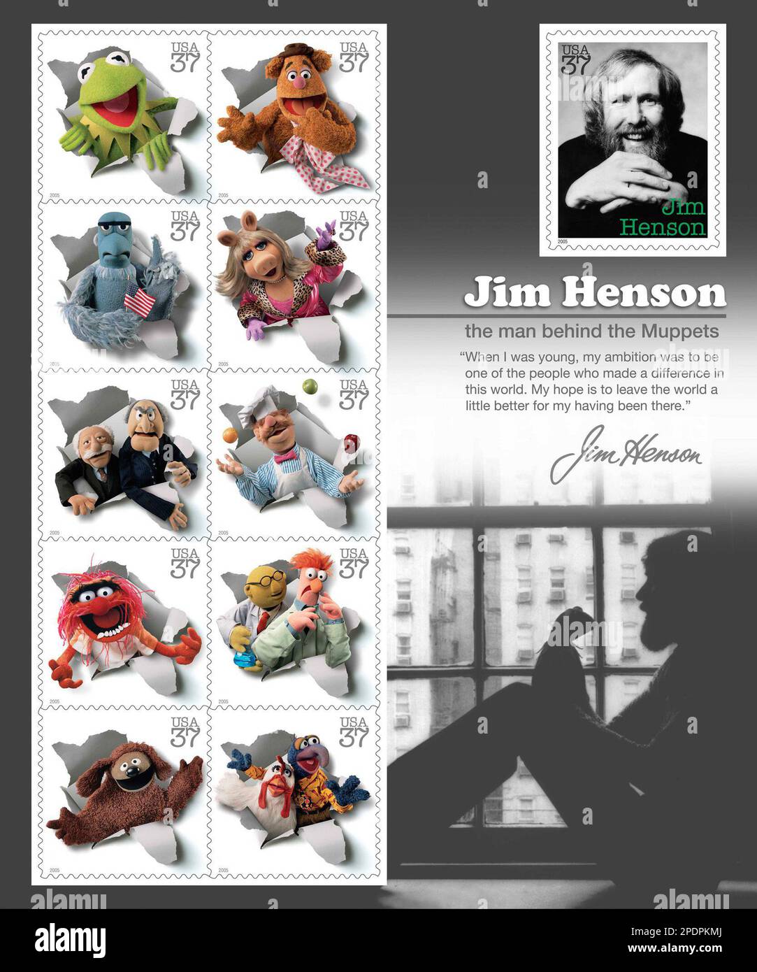 This promotional image shows the set of commemorative stamps depicting ...