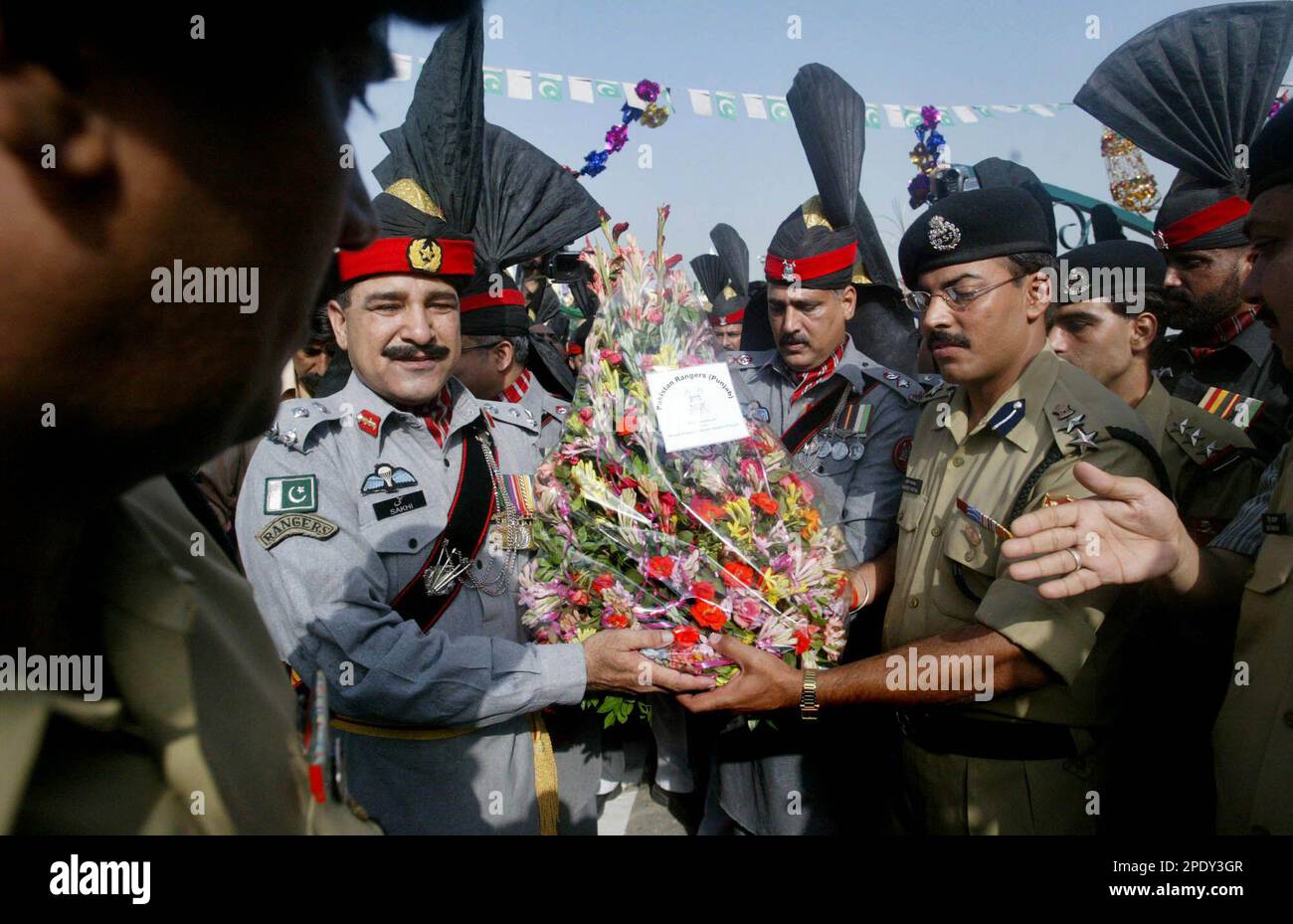 Pakistan Rangers Deputy Director General, Brig. Sakhi Marjan, second ...