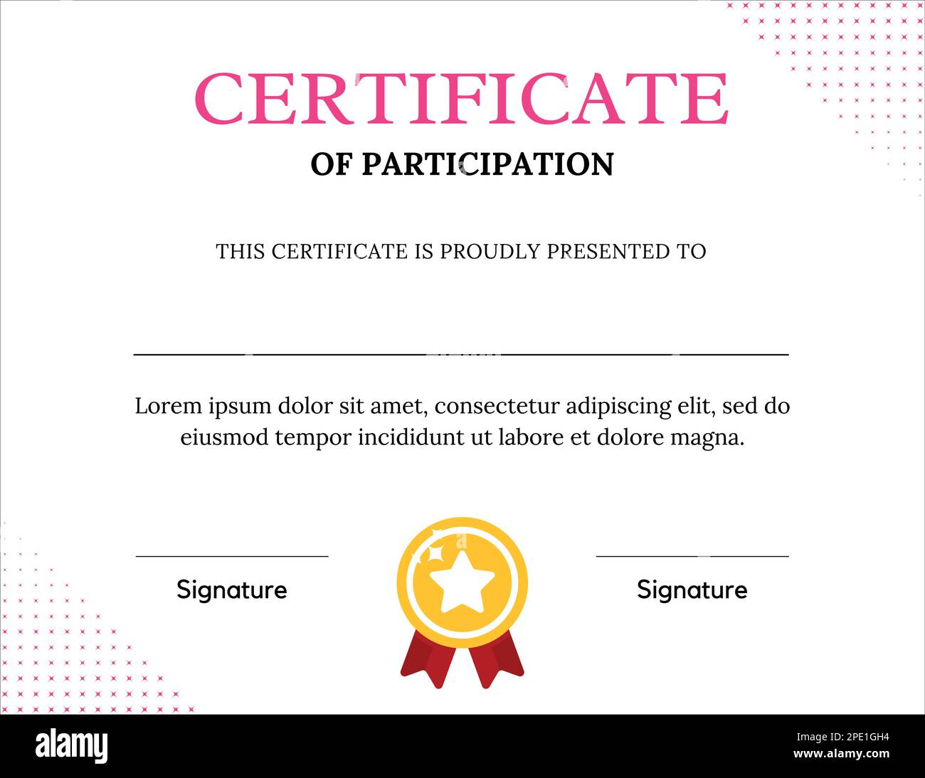 Certificat de participation Banque de photographies et d’images à haute ...