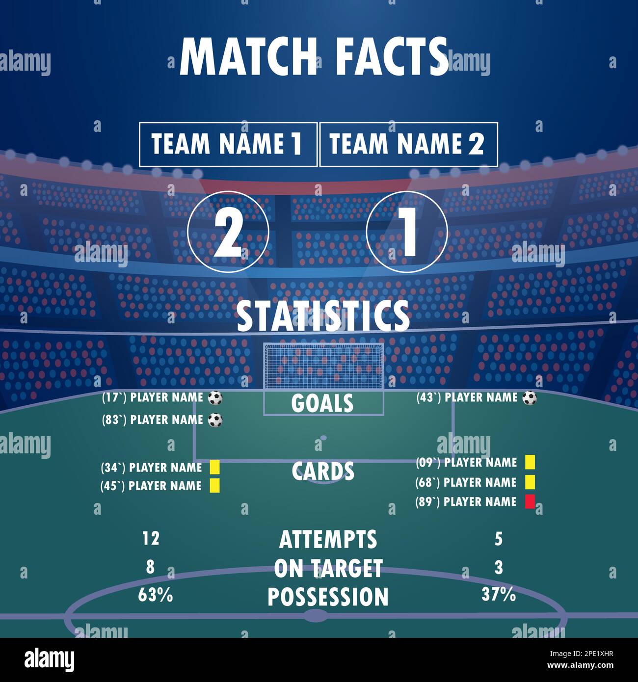 Infografia de futbol Banque d'images vectorielles - Alamy