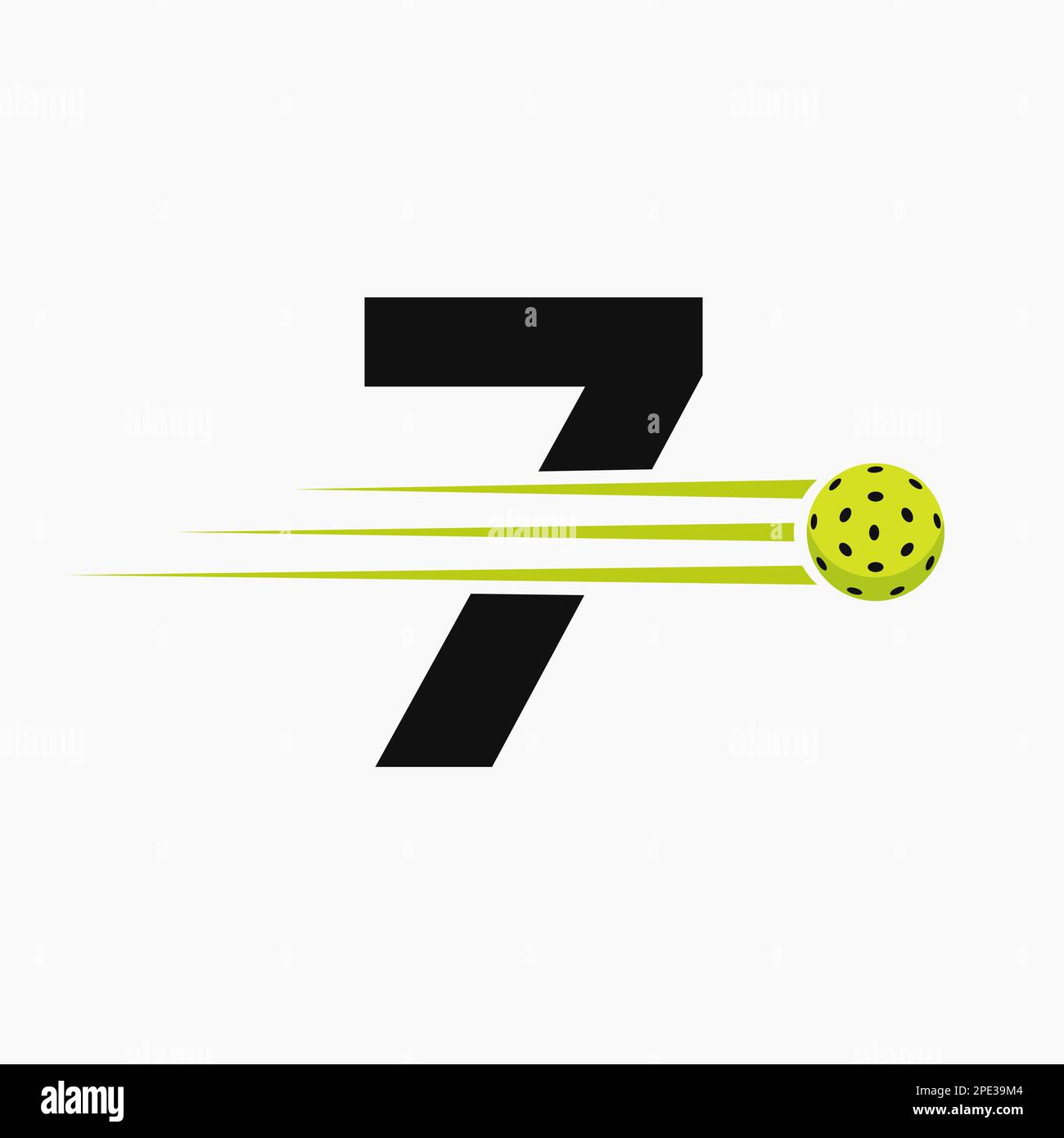 Lettre 7 symbole du logo de la boule de sélection. Modèle vectoriel de ...