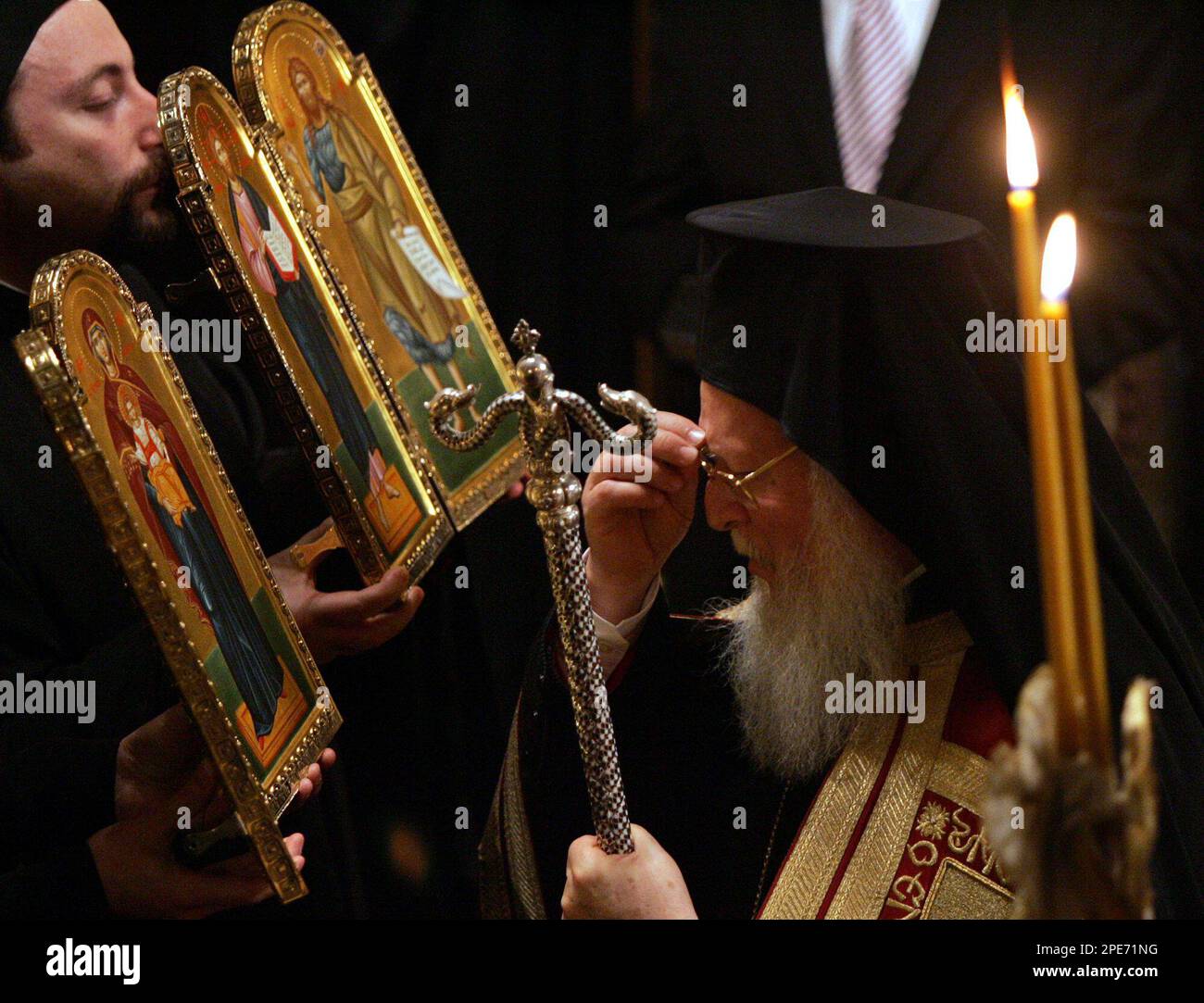 Ecumenical Patriarch Bartholomew I, the spiritual leader of the world's Orthodox Christians ...