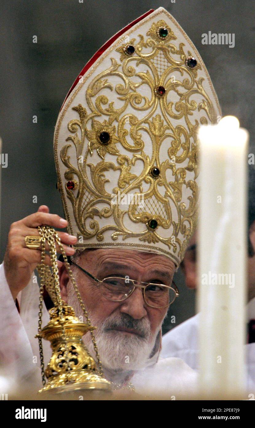 Cardinal Pierre Sfeir Nasrallah, Patriarch of the Antioch for Maronites ...