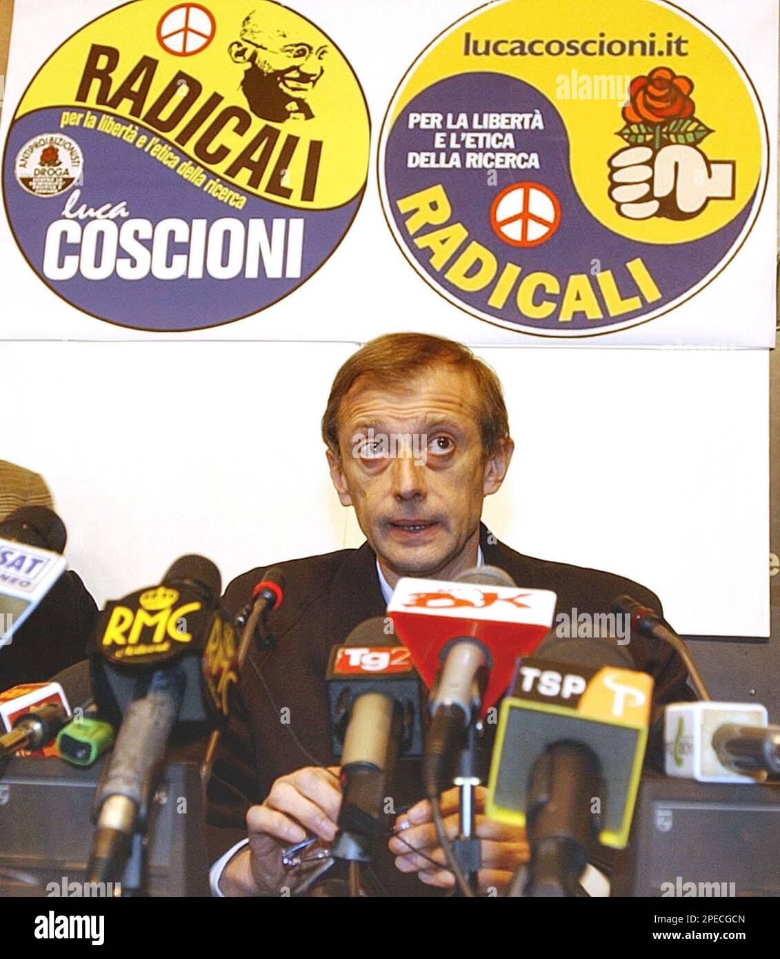 Italian DS Democrats of the Left party secretary Piero Fassino makes a ...