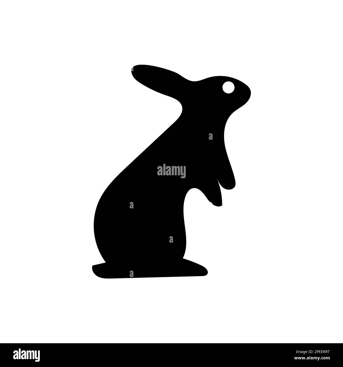 Icône lapin, symbole animal lapin de pâques. Signe de style linéaire ...