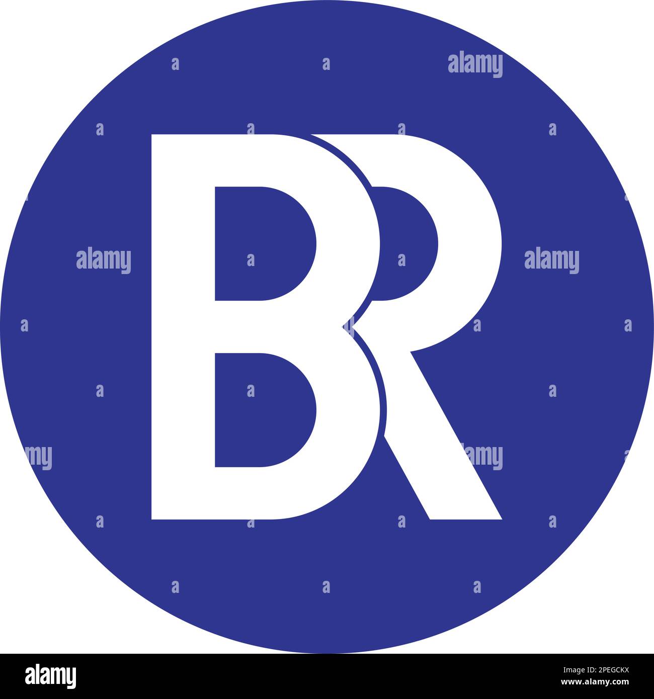 Initial br logo vector vectors Banque de photographies et d’images à ...