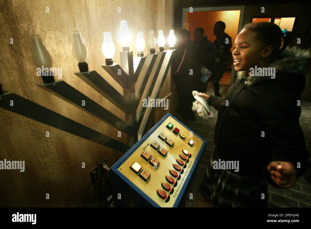 Tiffany Edge, 9, reacts after she successfully entered the correct ...