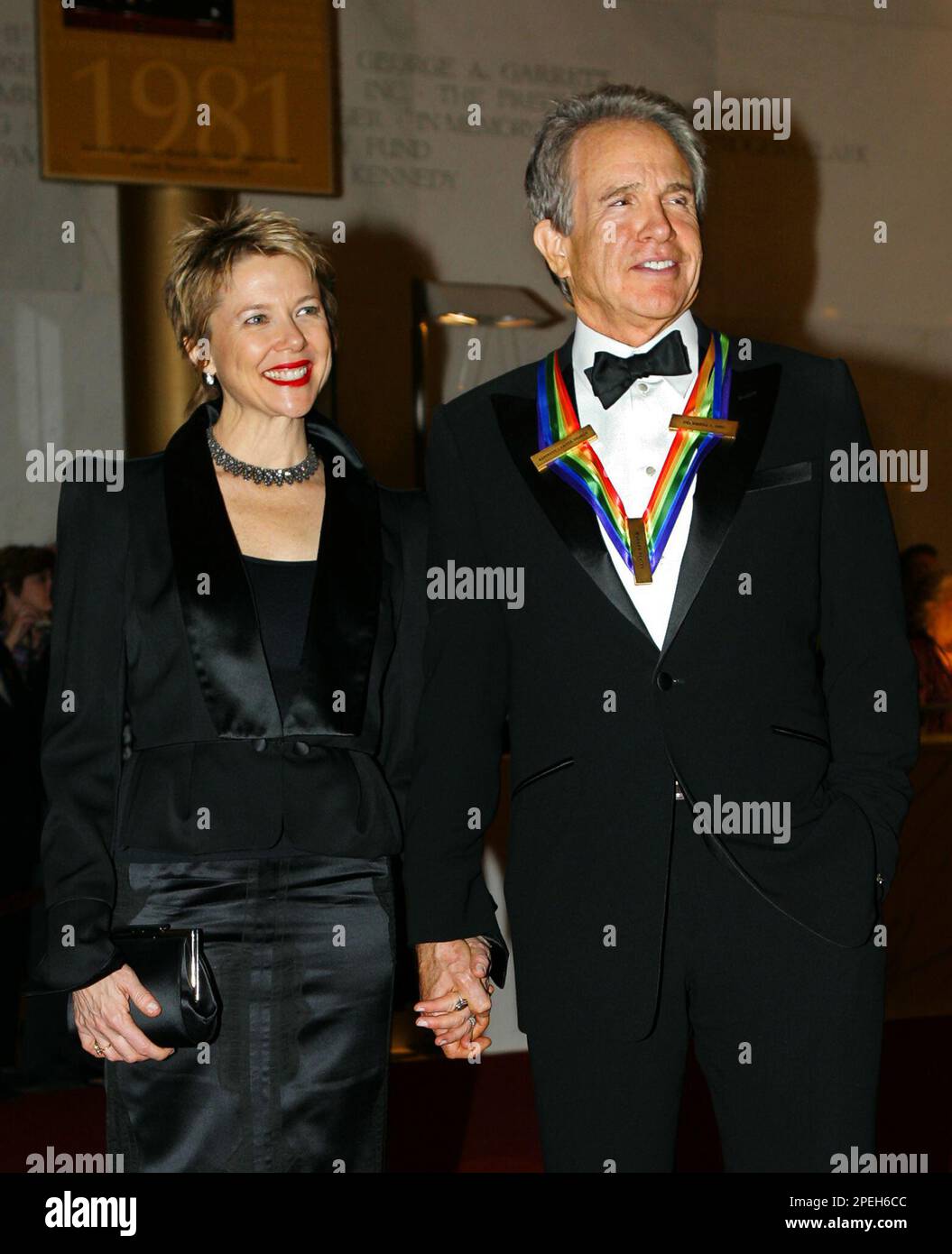 2004 Kennedy Center honoree, actor Warren Beatty, and his wife, actress ...
